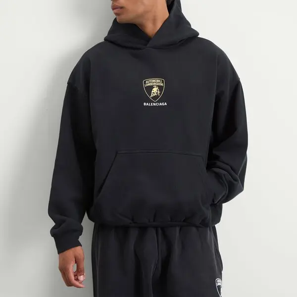 Balenciaga X Automobili Lamborghini Fit Hoodie - Faded Black